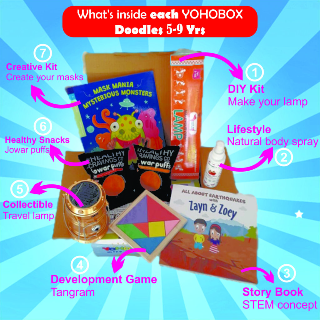 Doodles 3 Month Subscription Activity Box for 7 to 9 year Kids | YOHOBOX